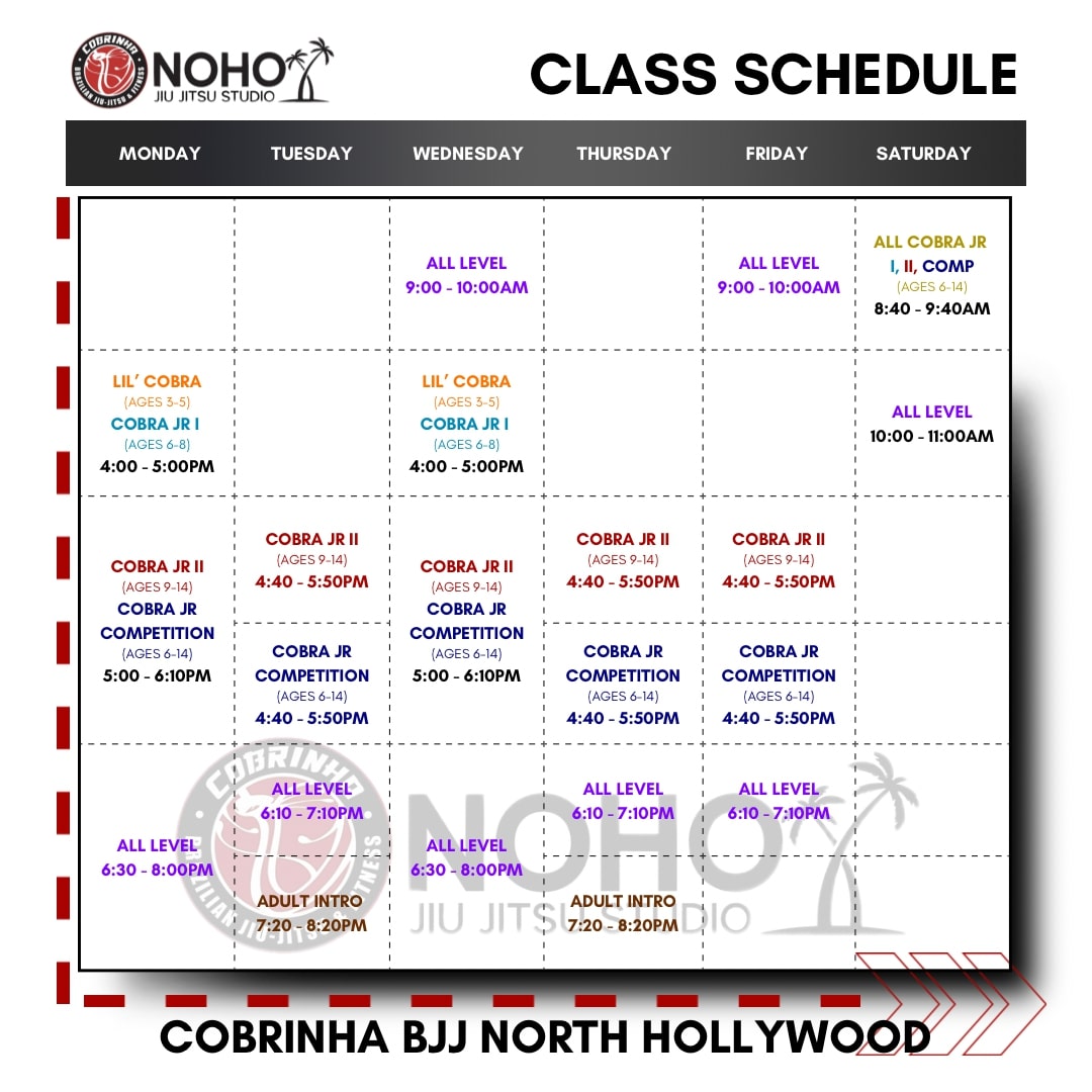 Schedule - COBRINHA BJJ NOHO